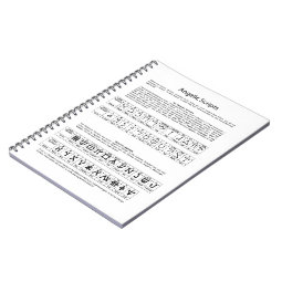 The Celestial Alphabet Angelic Script Chart Notebook | Zazzle