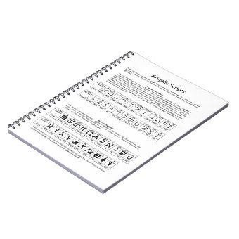 The Celestial Alphabet Angelic Script Chart Notebook | Zazzle