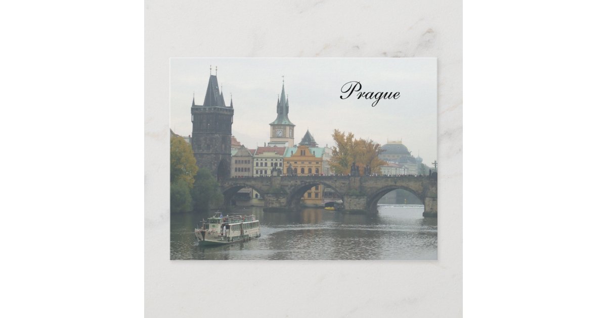 The Charles Bridge Prague Czech Republic Postcard | Zazzle
