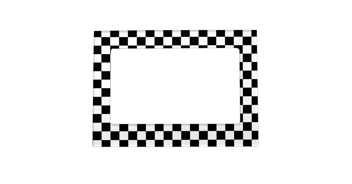The Checker Flag Magnetic Frame | Zazzle