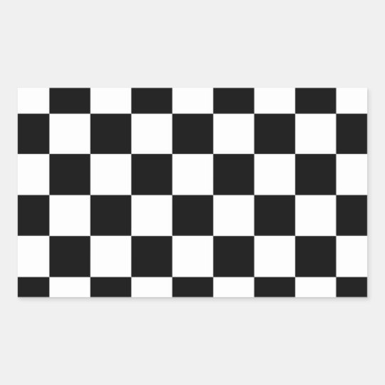The Checker Flag Rectangular Sticker | Zazzle.com