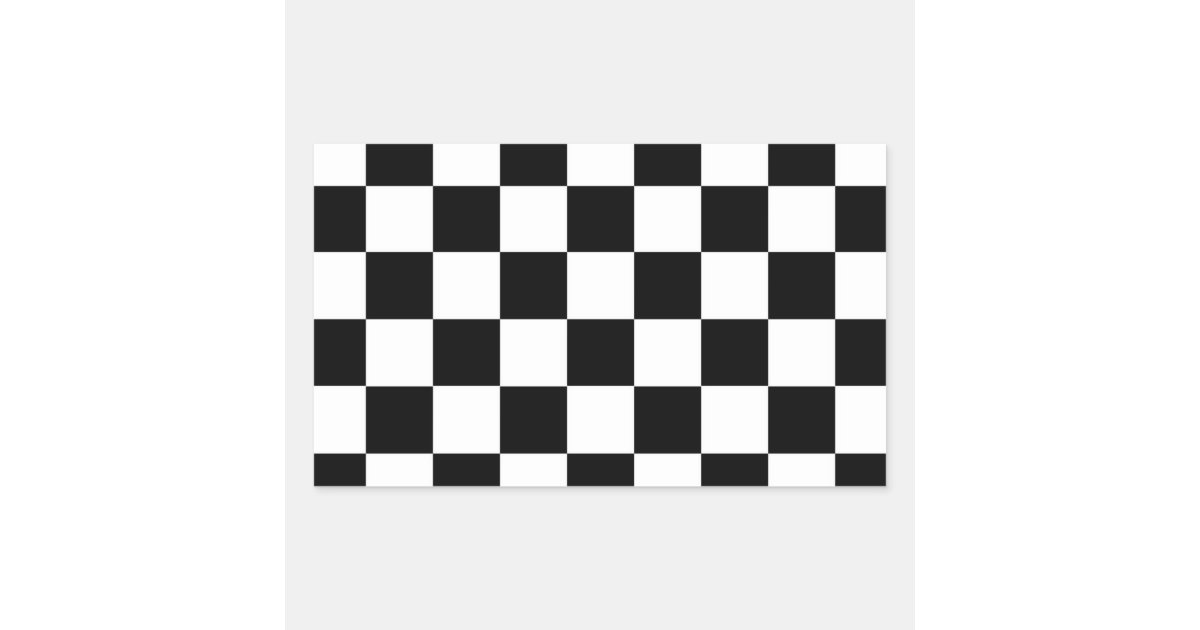 The Checker Flag Rectangular Sticker | Zazzle