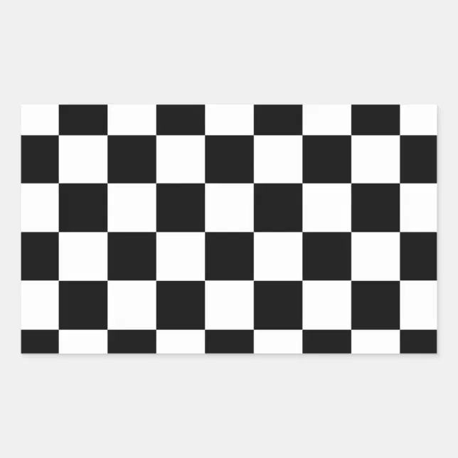 The Checker Flag Rectangular Sticker | Zazzle