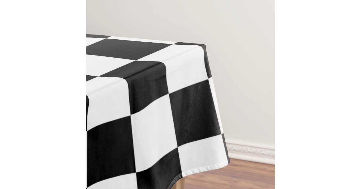 The Checker Flag Tablecloth | Zazzle