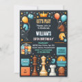 The Chess King And Queen Game Night 13th Birthday Invitation | Zazzle