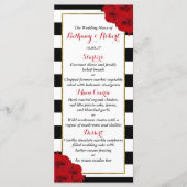 The Chic Modern Luxe Wedding Collection- Red Roses Menu | Zazzle