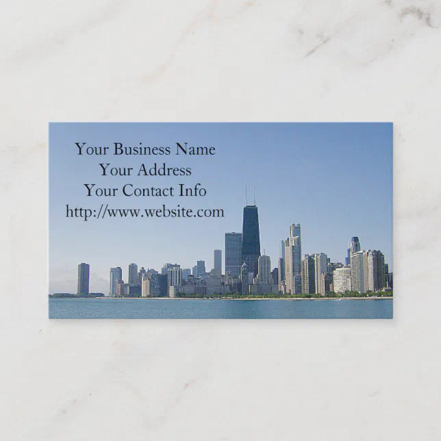 The Chicago Skyline Business Card | Zazzle