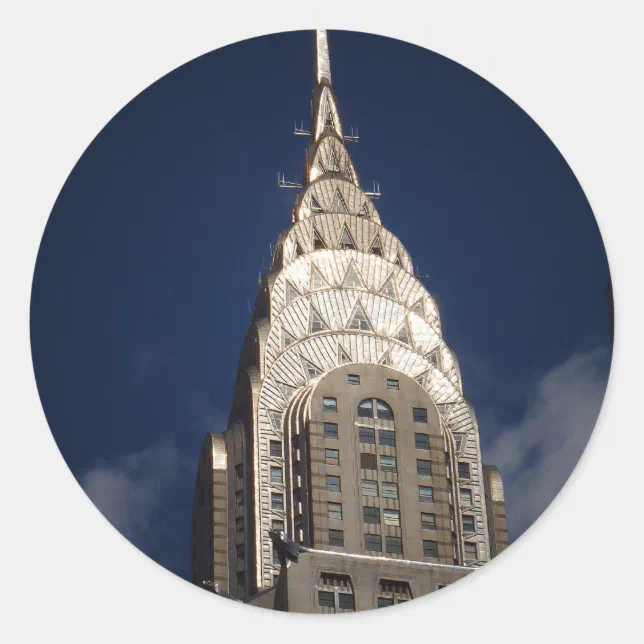 The Chrysler Building, New York City Classic Round Sticker | Zazzle