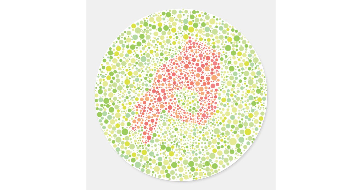 The Circle Game Ishihara Test Classic Round Sticker | Zazzle