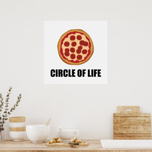 The Circle Of Life Pizza Poster | Zazzle