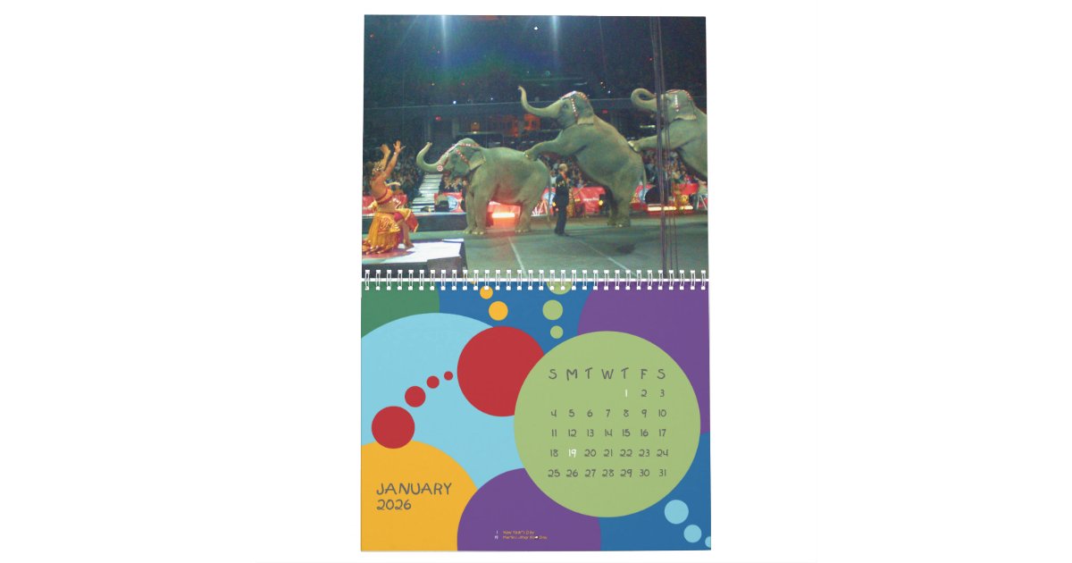 THE CIRCUS calender Calendar | Zazzle