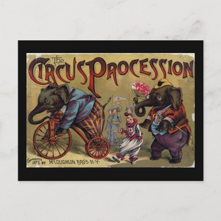 The Circus Procession Front Cover Postcard | Zazzle.com
