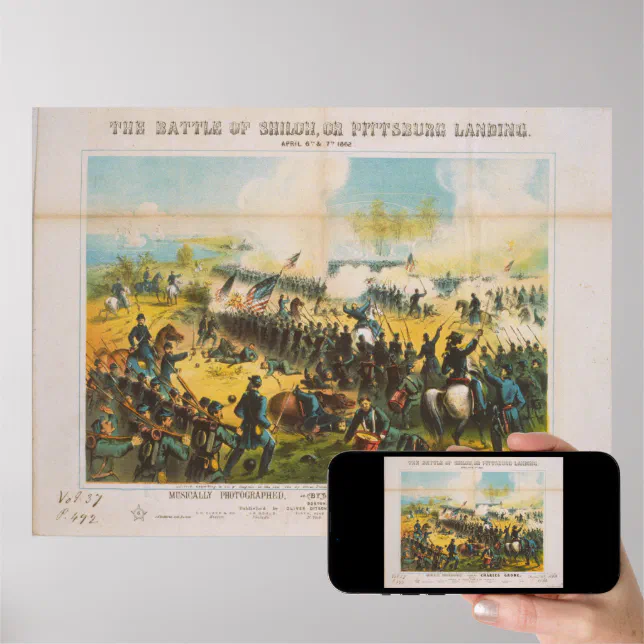 The Civil War Battle of Shiloh Pittsburg Landing Poster | Zazzle
