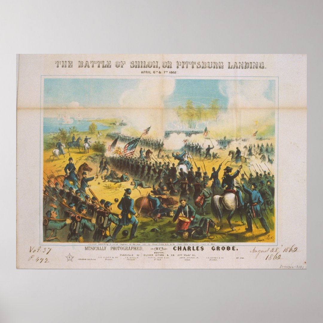 The Civil War Battle of Shiloh Pittsburg Landing Poster | Zazzle