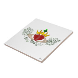 The Claddagh (Full Colour) Ceramic Tile | Zazzle