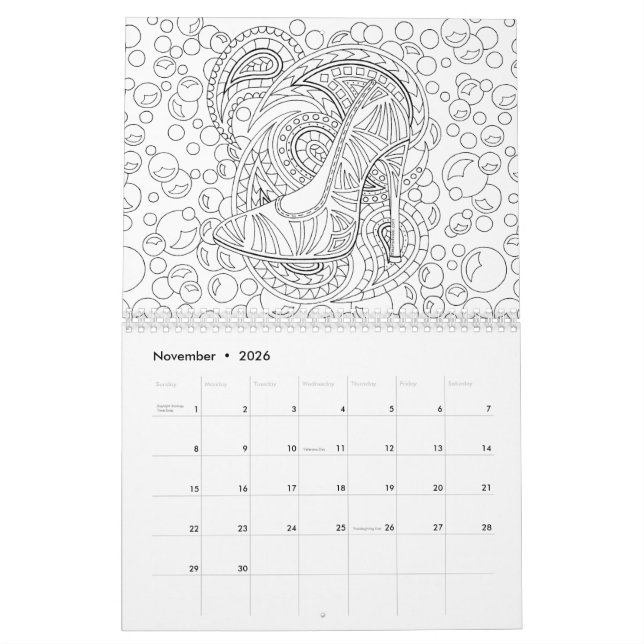 calendar coloring book