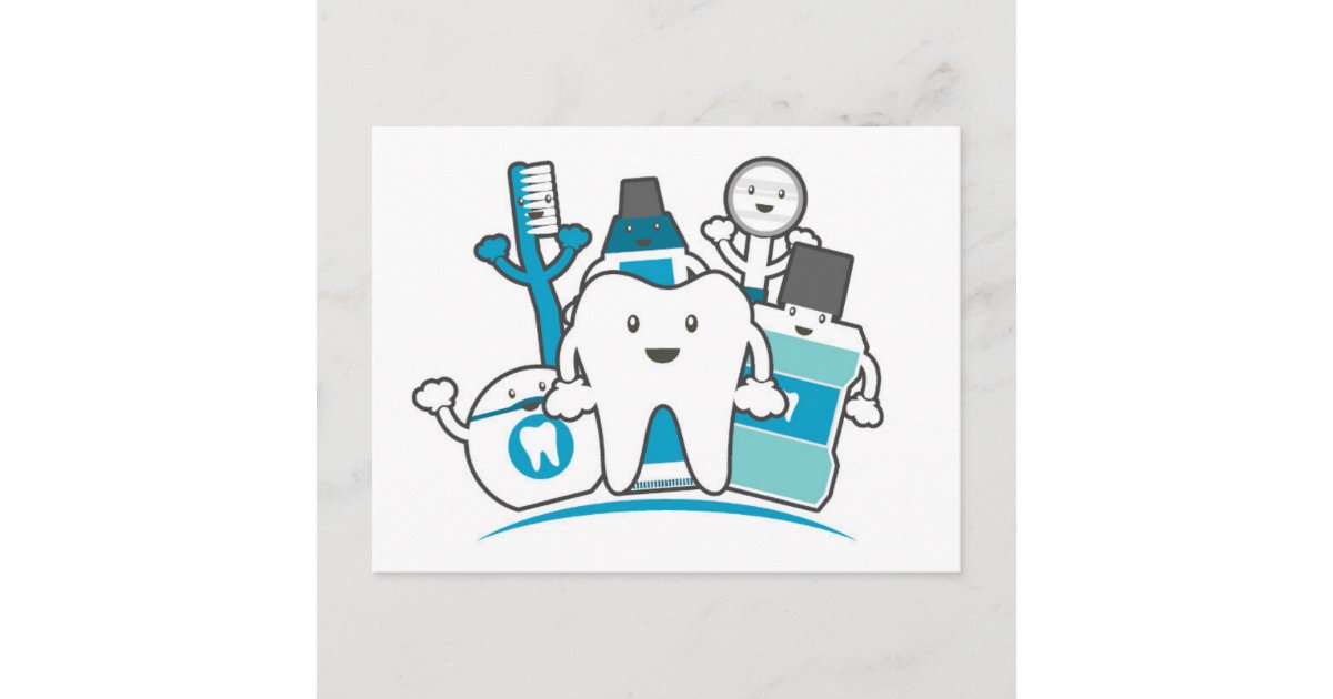 The Clean Teeth Gang Postcard | Zazzle