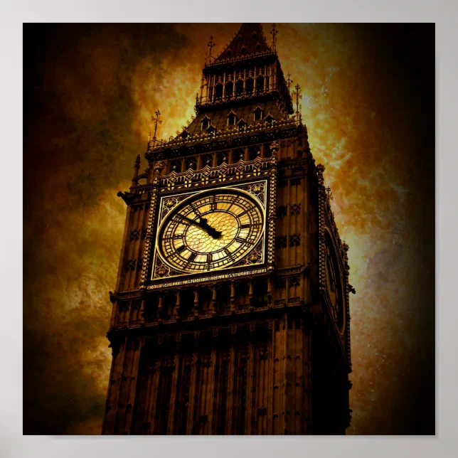 The Clock Tower Poster | Zazzle