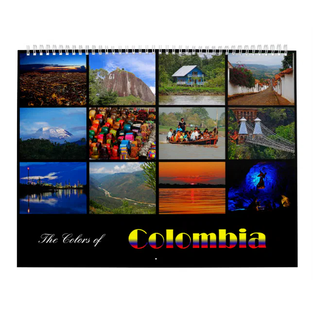 The Colors of Colombia Calendar 2015 | Zazzle
