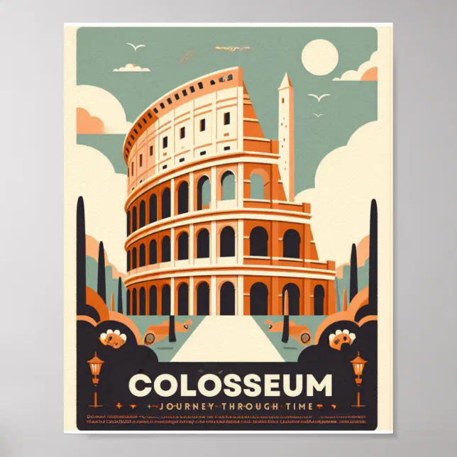 The Colosseum: Majestic Icon of Ancient Rome Poster | Zazzle