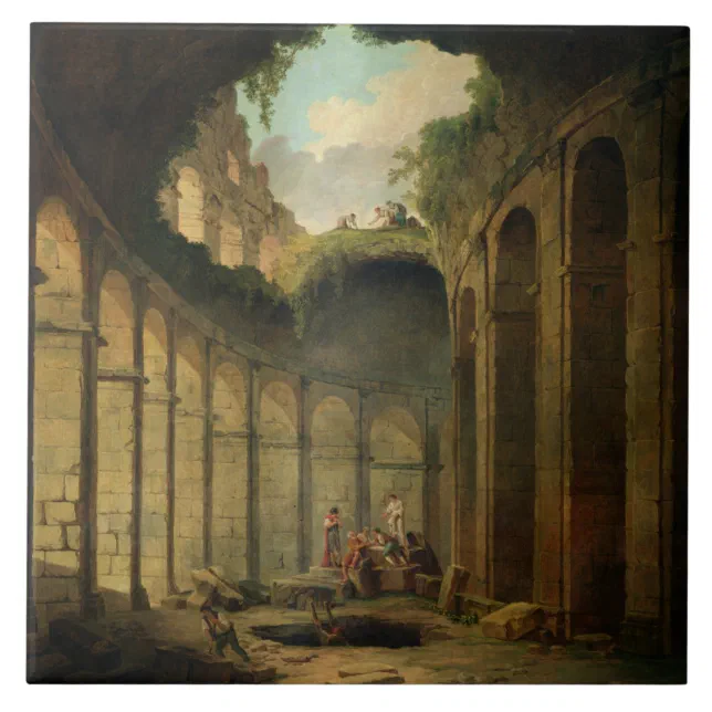 The Colosseum, Rome (oil on canvas) Ceramic Tile | Zazzle