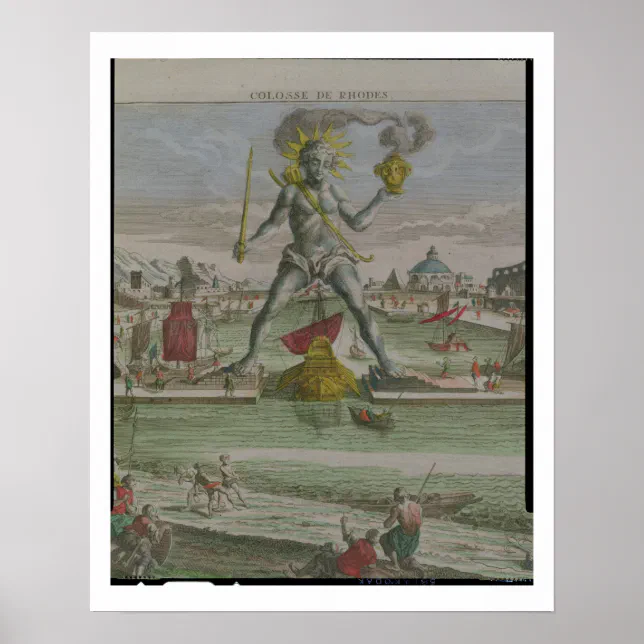 The Colossus of Rhodes, detail of the statue strad Poster | Zazzle