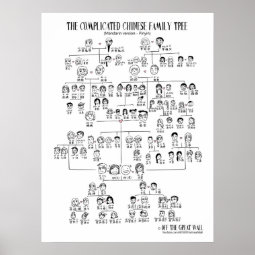The Complicated Chinese Family Tree - Mandarin Poster | Zazzle