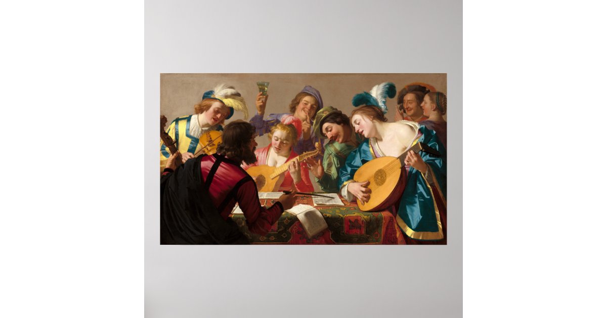 The Concert - Gerrit van Honthorst Fine Art Poster | Zazzle