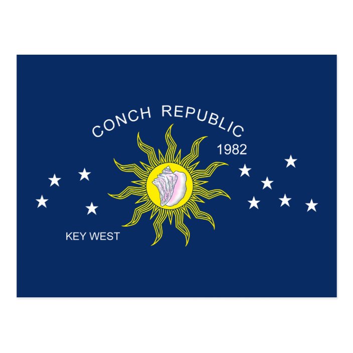 The Conch Republic Flag Postcard | Zazzle.com