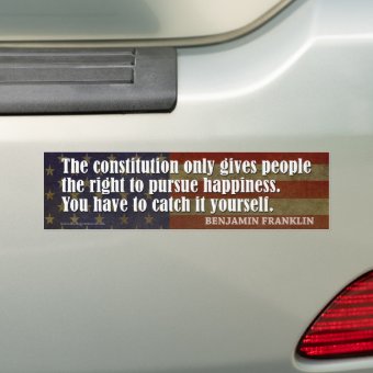 The constitution gives people the right... bumper sticker | Zazzle