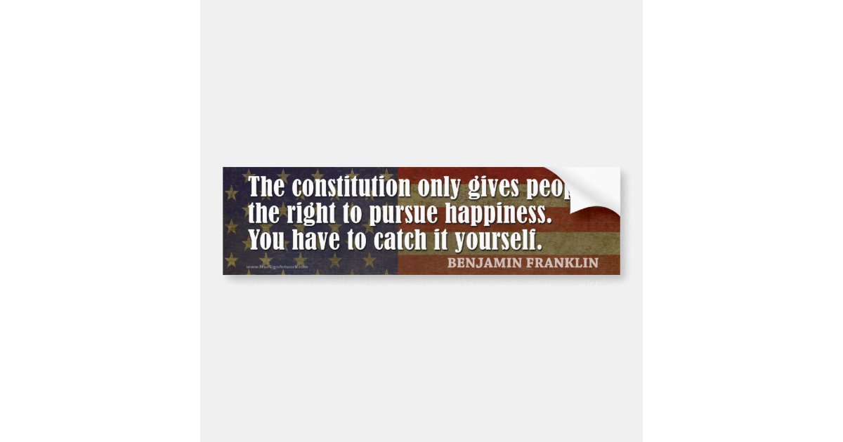 The constitution gives people the right... bumper sticker | Zazzle