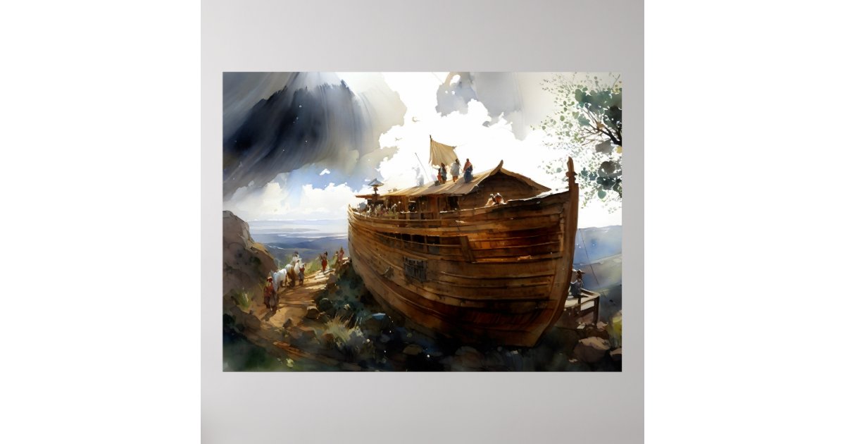 The Construction Of Noah's Ark Poster | Zazzle