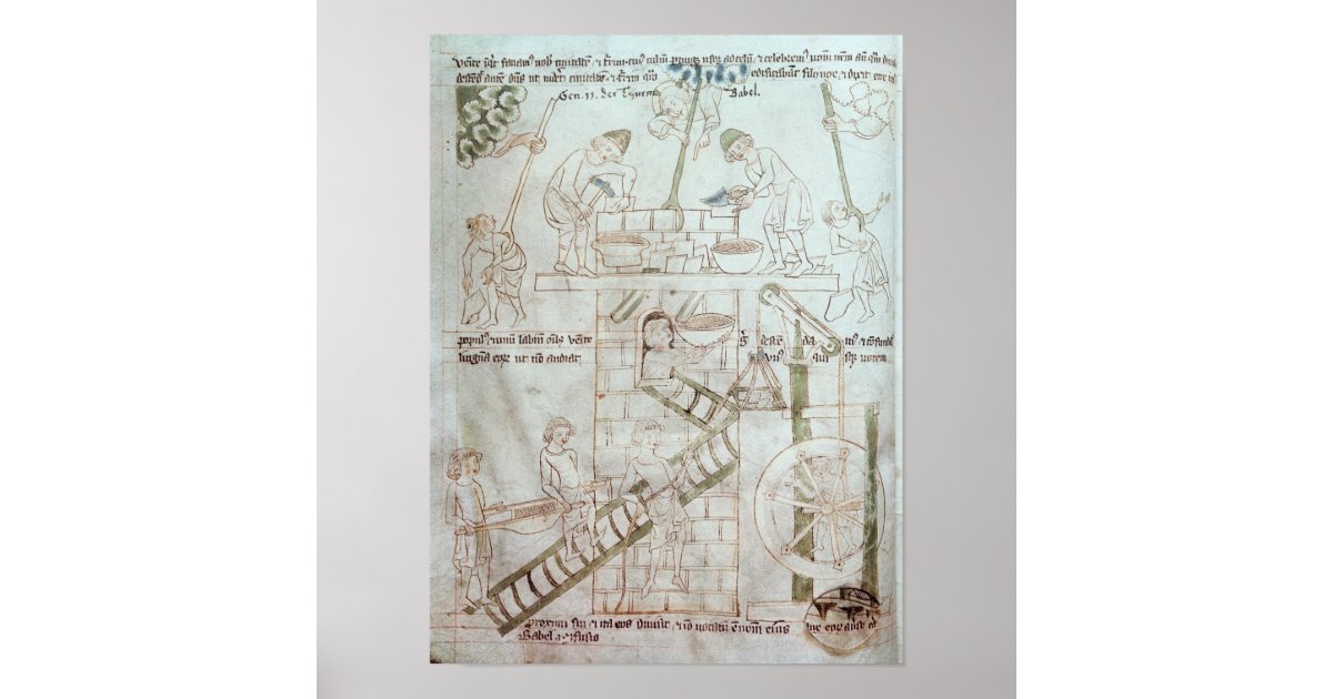 The Construction of the Tower of Babel Poster | Zazzle