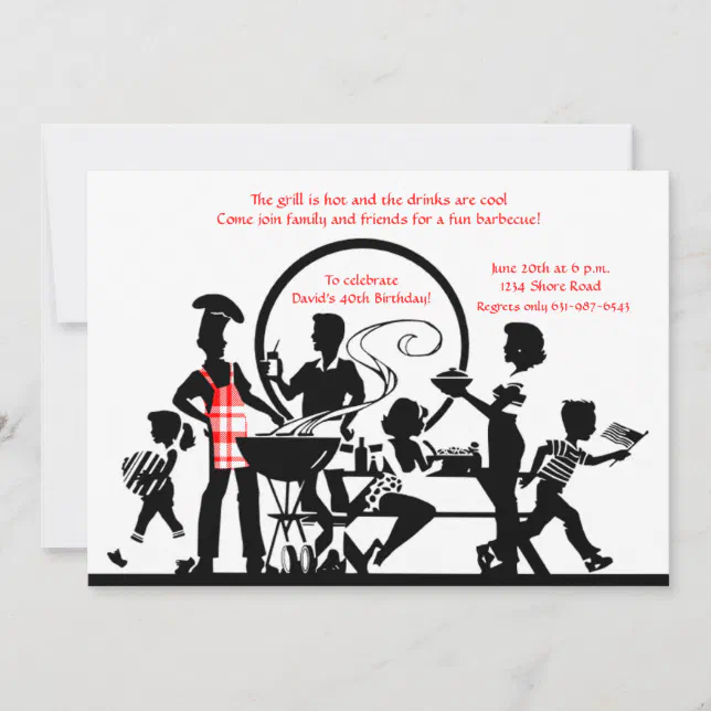 The Cookout Birthday Invitation | Zazzle