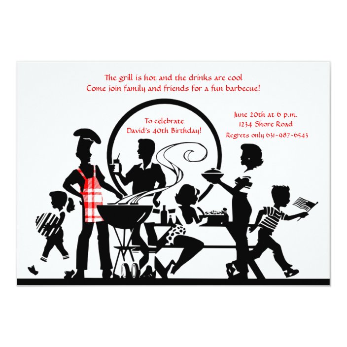 The Cookout Birthday Invitation | Zazzle.com