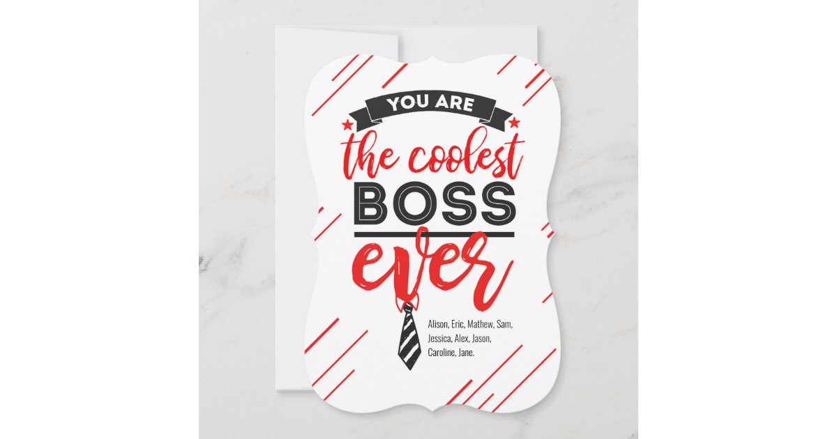 The coolest Boss ever Thank You Card | Zazzle
