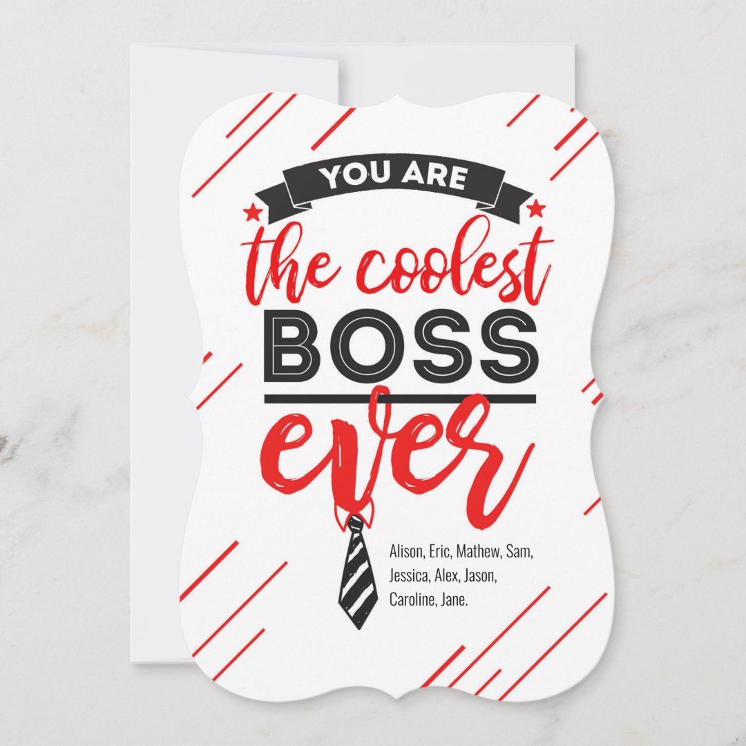 The coolest Boss ever Thank You Card | Zazzle