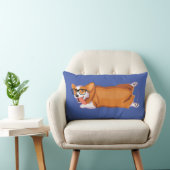 The Corgi Sploot Lumbar Pillow | Zazzle