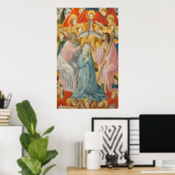 The Coronation of the Virgin with the Trinity Oil Poster | Zazzle
