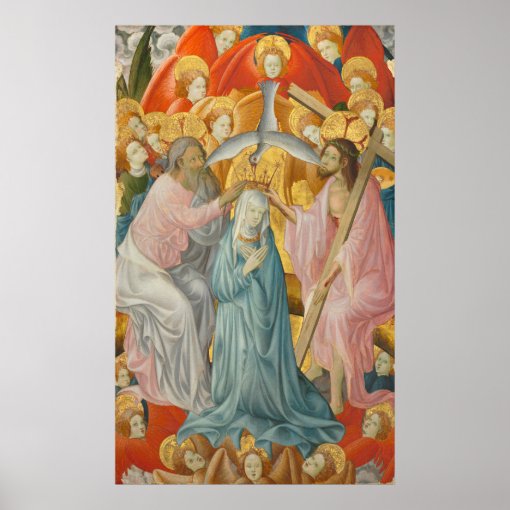 The Coronation of the Virgin with the Trinity Oil Poster | Zazzle