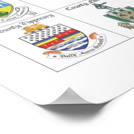 The Counties of Ireland Poster | Zazzle