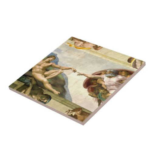 The Creation of Adam by Michelangelo Ceramic Tile | Zazzle