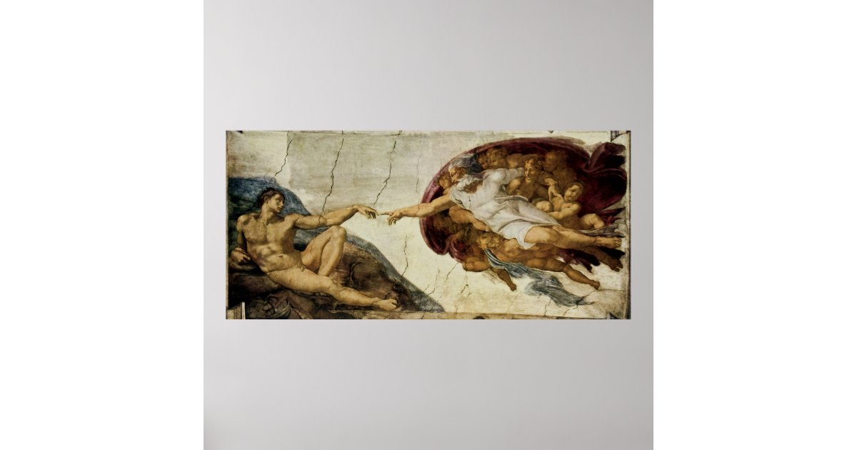 The Creation of Adam Poster | Zazzle