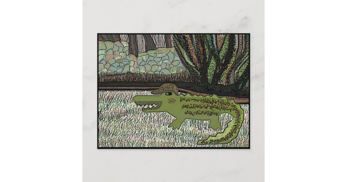 The Crocodile Walk Postcard | Zazzle
