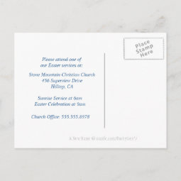 The Cross, Easter Service Invitation Postcard | Zazzle