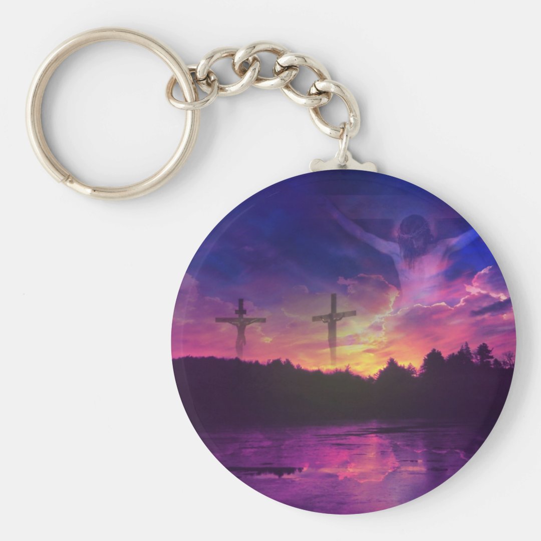 The Crucifixion of Jesus Christ on the Cross Keychain | Zazzle
