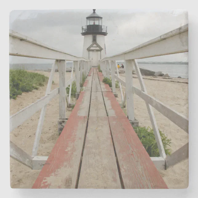 The current lighthouse, the last of many stone coaster | Zazzle