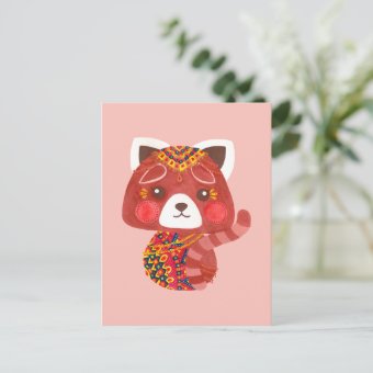 The Cute Red Panda Postcard | Zazzle