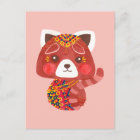 The Cute Red Panda Postcard | Zazzle