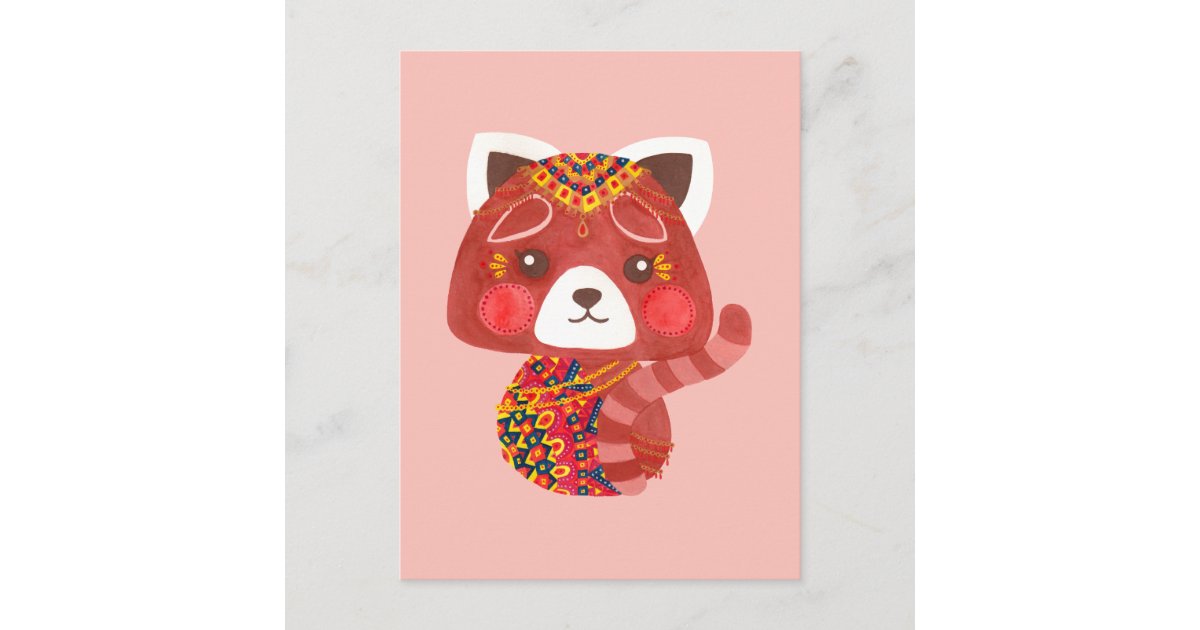 The Cute Red Panda Postcard | Zazzle